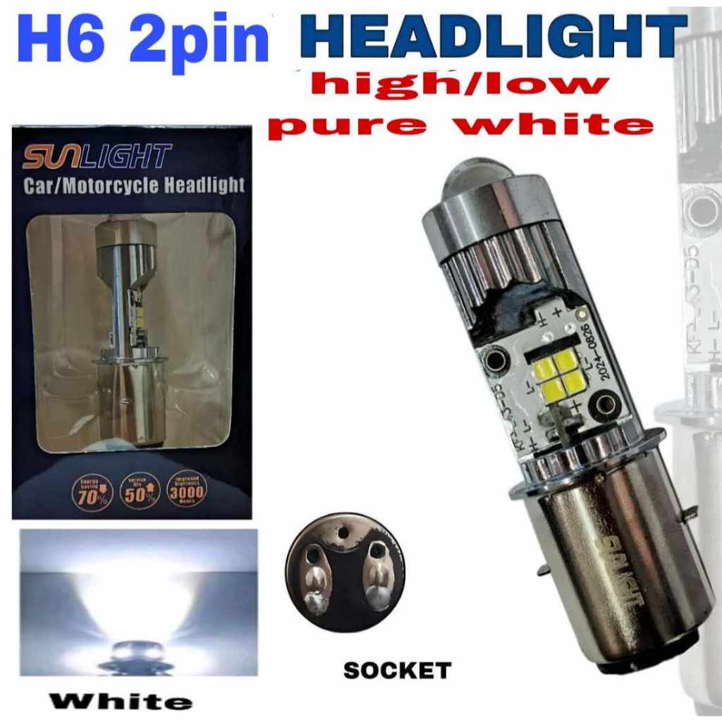 H6 HEADLIGHT PURE WHITE HIGH & LOW TMX125 | Shopee Philippines