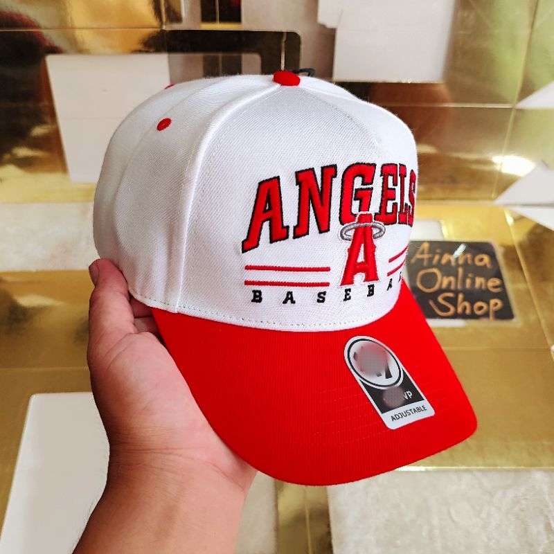 Baseball Cap Angels A-frame curvebrim snapback | Shopee Philippines