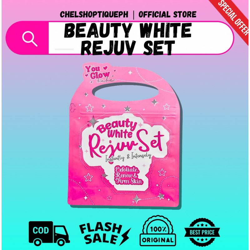 BEAUTY WHITE REJUVENATING SET Facial Exfoliate Whitening Rejub Care Kit ...