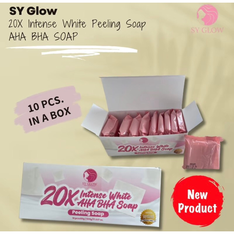 SY Glow 20x Intense White AHA-BHA Peeling soap ( 50g per piece ...