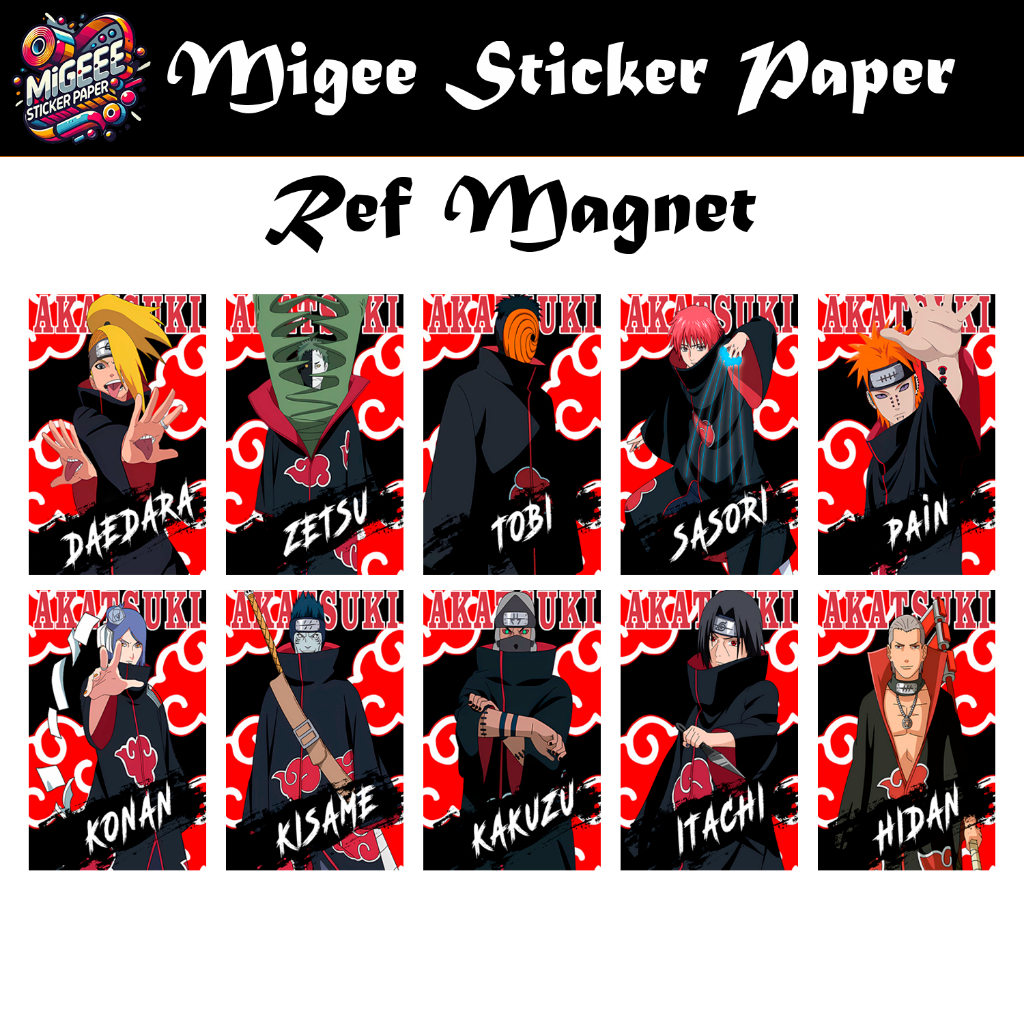 Akatsuki Ref Magnet or Sticker (ATM SIZE) | Shopee Philippines