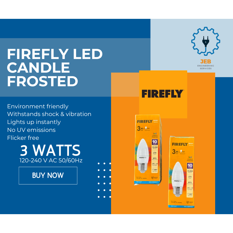 FIREFLY LED CANDLE FROSTED 3W (DAYLIGHT) | Shopee Philippines