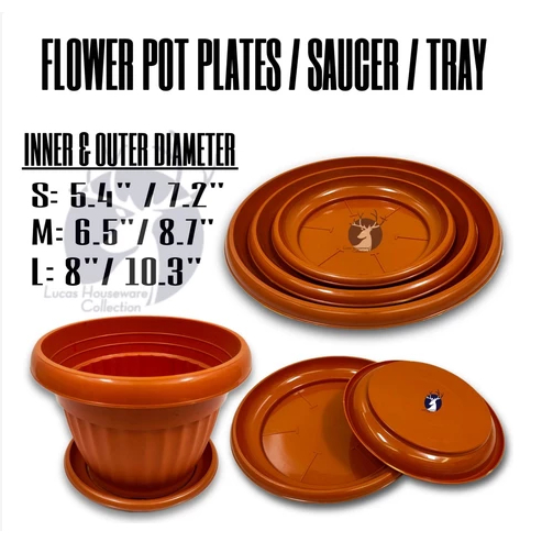 PLANT POT CATCH PLATES / FLOWER POT PLATES / PASO PLATO / TRAY PLASTIC ...
