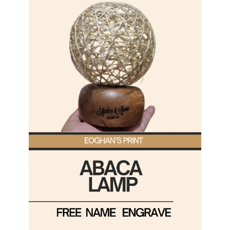 ABACA LAMP W/ENGRAVE PERSONALIZED GIFT/GIVE AWAY/SOUVENIR | Shopee ...