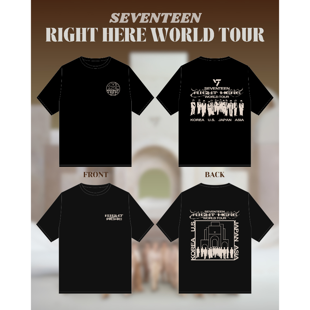 IDOLFINDSPH SVT SEVENTEEN RIGHT HERE WORLD TOUR SHIRT FRONT AND ...