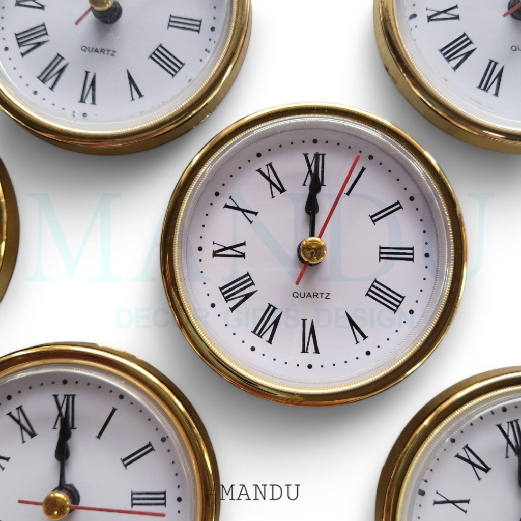MANDU 65mm Round Quartz Clock Insert – Easy Clip Type Mechanism for DIY ...