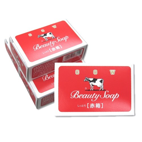 LIMITED SALE! Cow Brand Milk Soap Red Box 90 grams 1pack Gyunyu Sekken ...