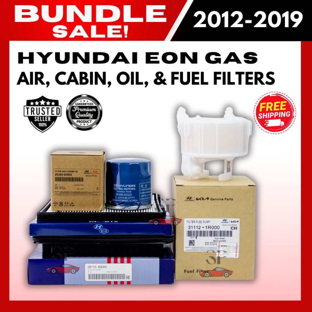 BUNDLE SALE! AIR, CABIN, OIL, & FUEL FILTERS for HYUNDAI EON GAS (2012 ...
