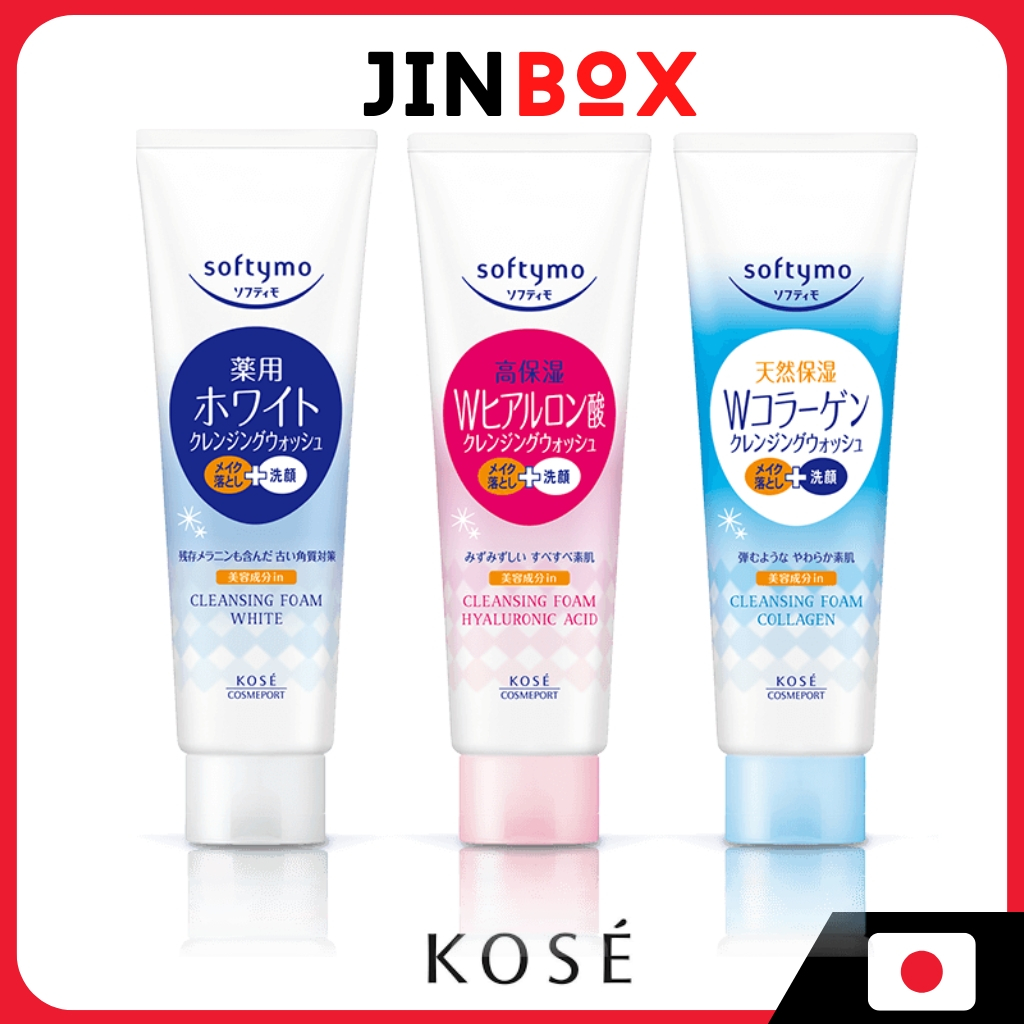Kose Softymo Cleansing Foam 190g, Collagen, White, Hyaluronic Acid ...