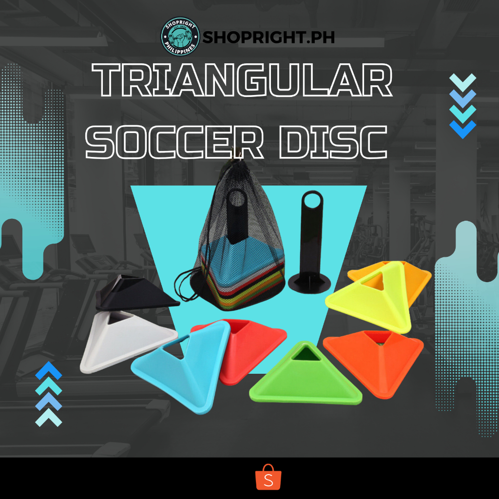 10pcs/set Triangular Soccer Discs Bucket Marker Training Sign Flat ...