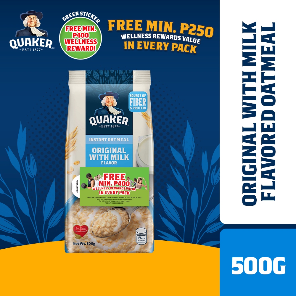 [SURE WIN PROMO] Quaker Flavored Oatmeal Original with Milk 500g | Shopee Philippines