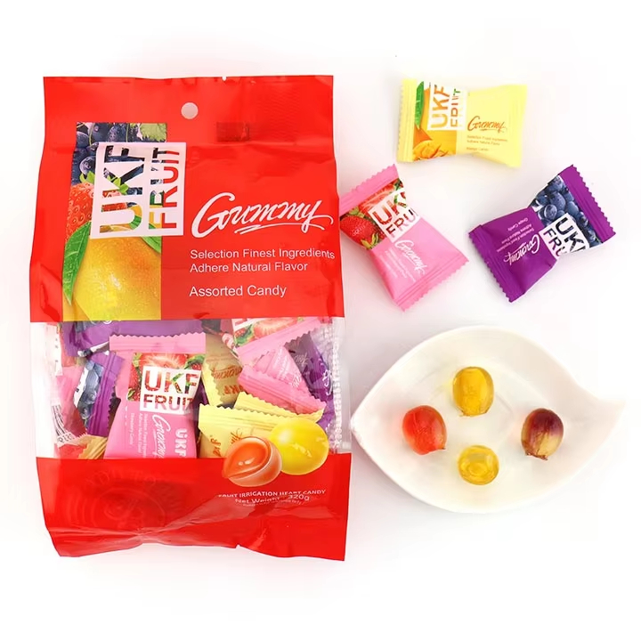 320g/bag Fruity Strawberry Fudge Pure Juice Candy Fruit Juice Soft ...