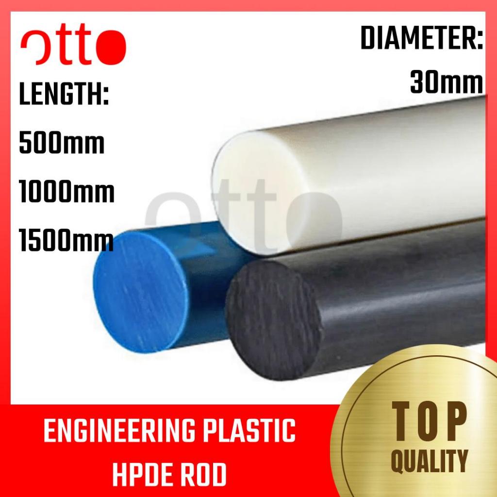 Engineering Plastic HDPE Rod White / Black / Blue - 30mm diameter ...