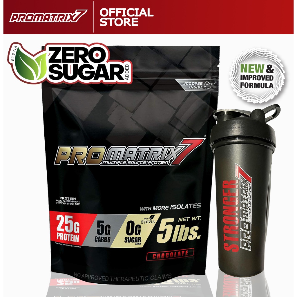 Promatrix7 25g Whey Protein 5 Pounds !!! Chocolate with Shaker | Shopee ...