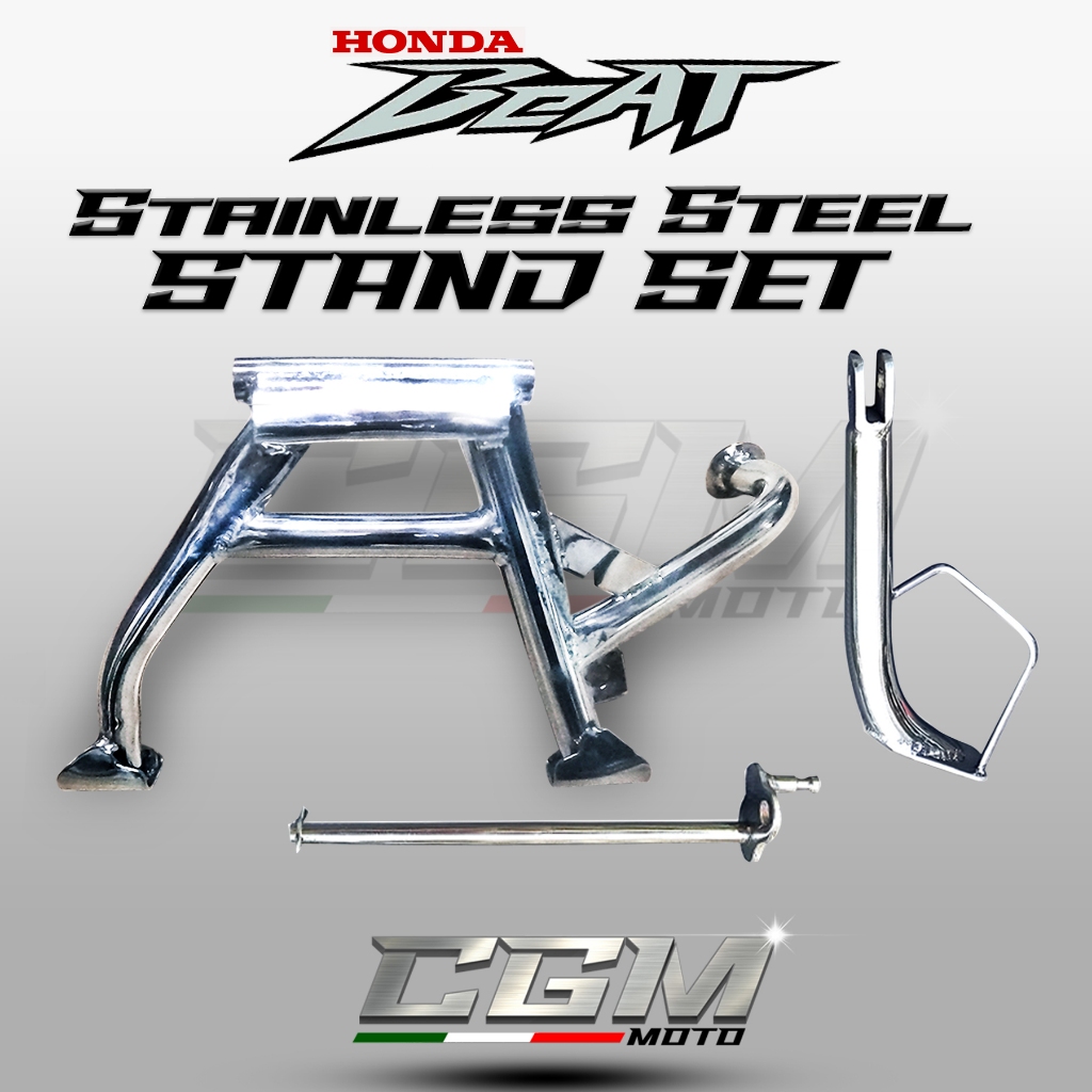 Stainless Stand Set for motorcycle•Center&Side Stand ADV,CLICK, MIO I ...