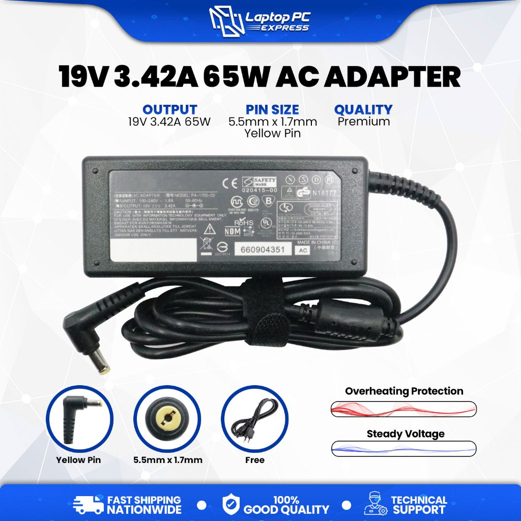 E1 Series 431 432G 470G 471 472G Laptop charger for Aspire Models ...