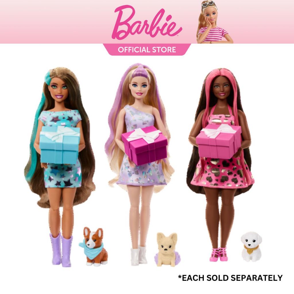 Barbie Party Unboxed doll Color Change with Party Pet Gift for girls ...