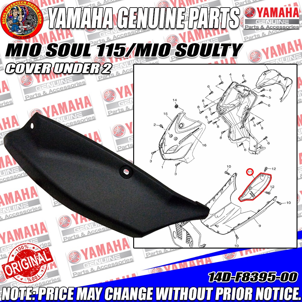 YAMAHA MIO SOUL 115/MIO SOULTY COVER UNDER 2 (YGP) (GENUINE: 14D-F8395 ...