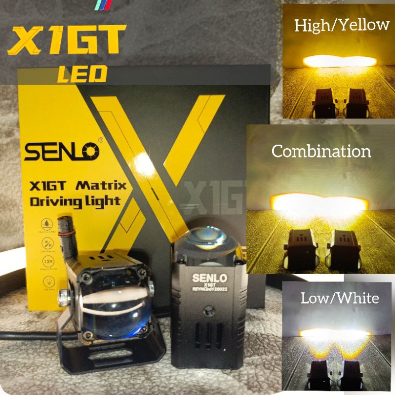 SENLO X1GT V3 MATRIX DRIVING LIGHT / 70 WATTS/BIG EYE YELLOW WHITE/4 ...