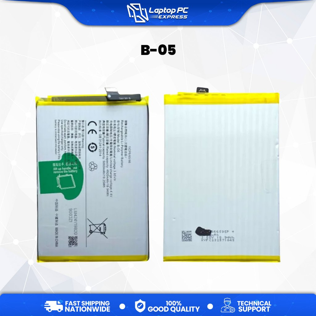 Vivo Y12s 2020 V2026, V2033, V2042 Battery Replacement B-05 3.82V 19 ...