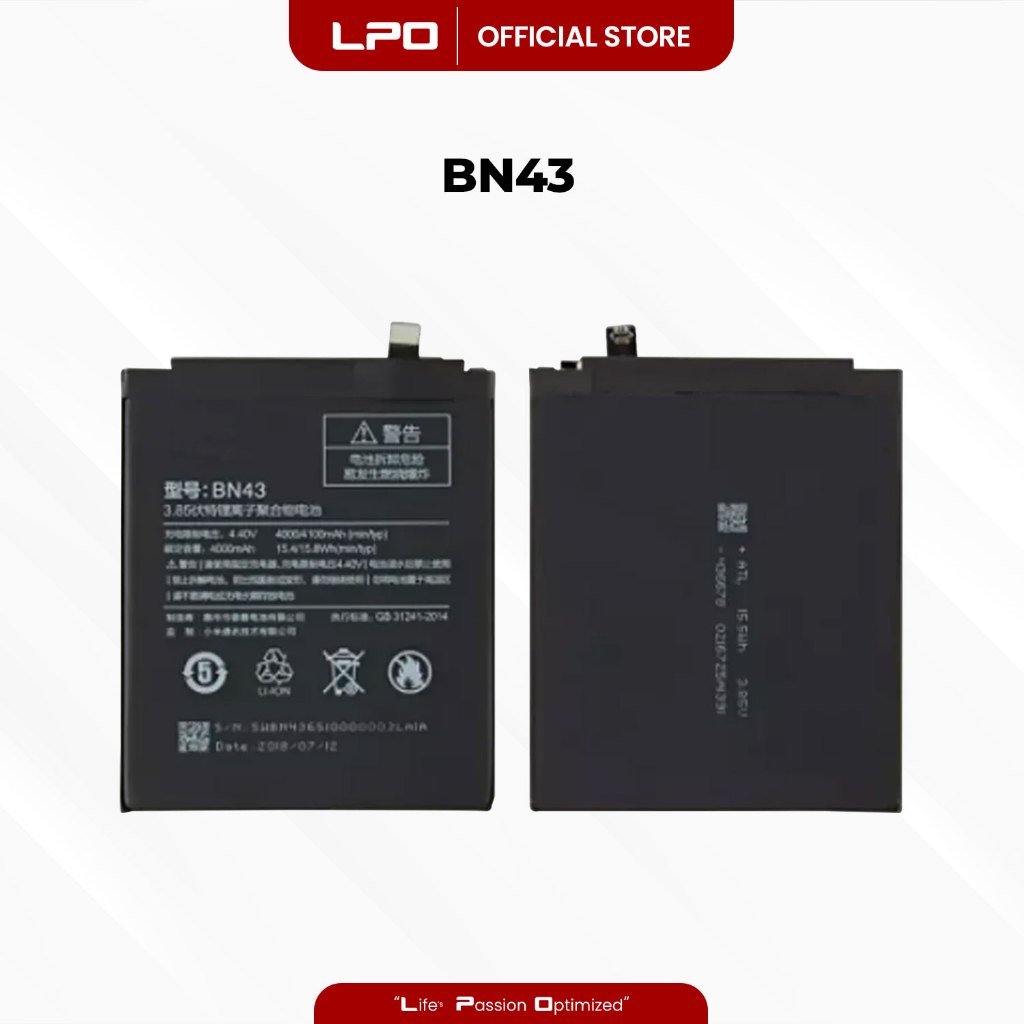 LPO Xiaomi Redmi Note 4X Cellphone Battery BN43 3.8V 15.8Whr 4100mAh ...