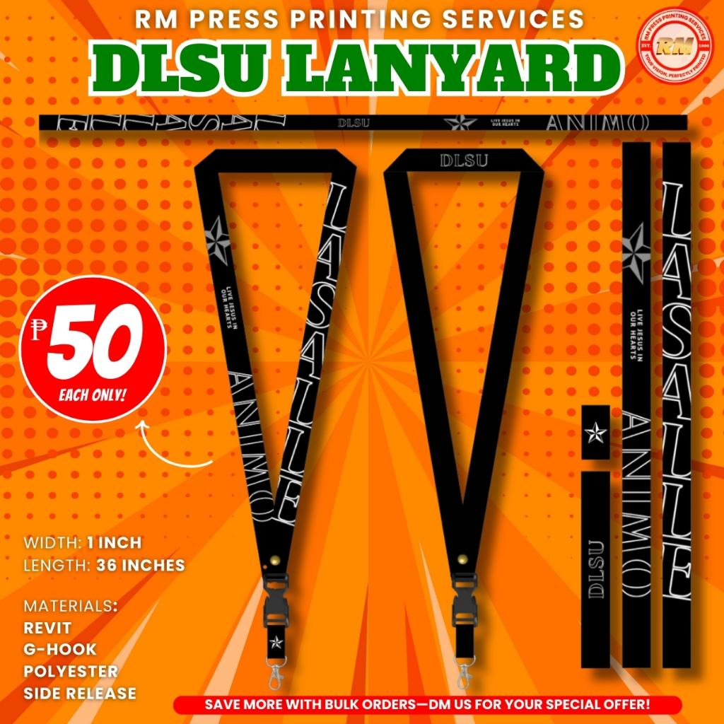 DLSU Dupe Lanyard De La Salle University Lace DLSU Sling dlsu de la ...