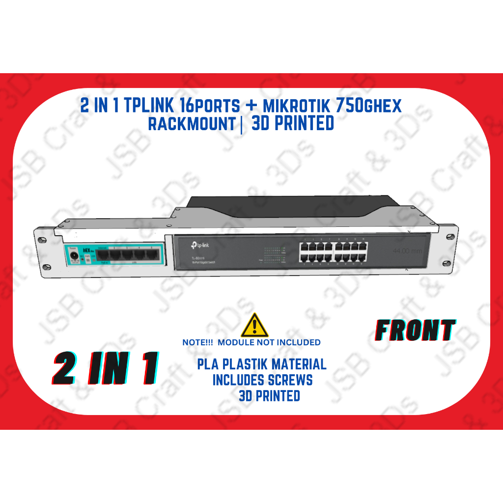 2 in 1 Rackmount mikrotik 750Ghex + 16 ports tplink switch hub | Shopee ...