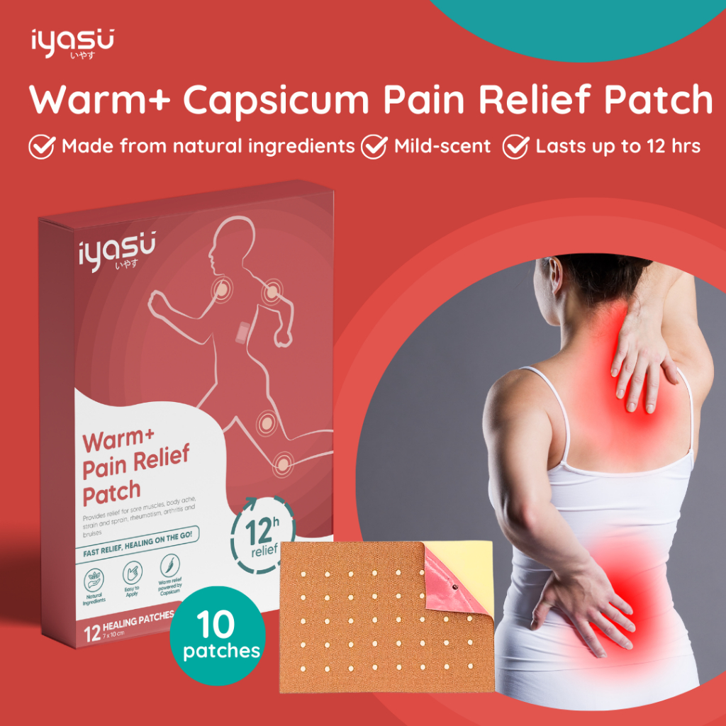 Iyasu Warm+ Capsicum Pain Relief Patches – Natural Heat Therapy for ...
