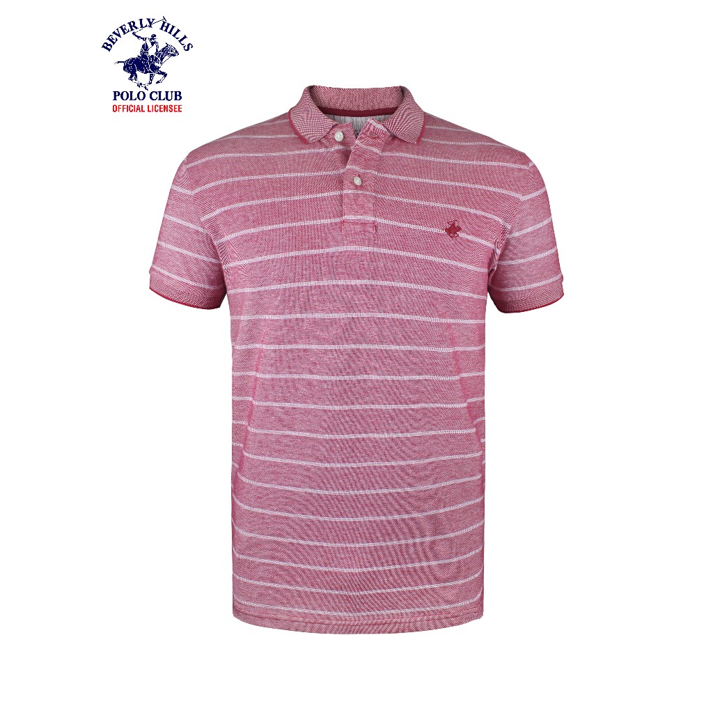 : Beverly Hills Polo Club Men's Combed Cotton Jacquard Polo Shirt in ...