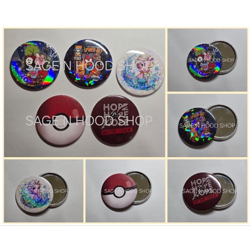 CUSTOMIZED MIRROR BADGE | No Minimum | Shopee Philippines