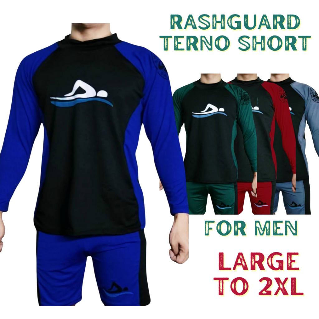 Unisex Prime Swimwear for Men Long-Sleeved Rash Guard Terno with ...