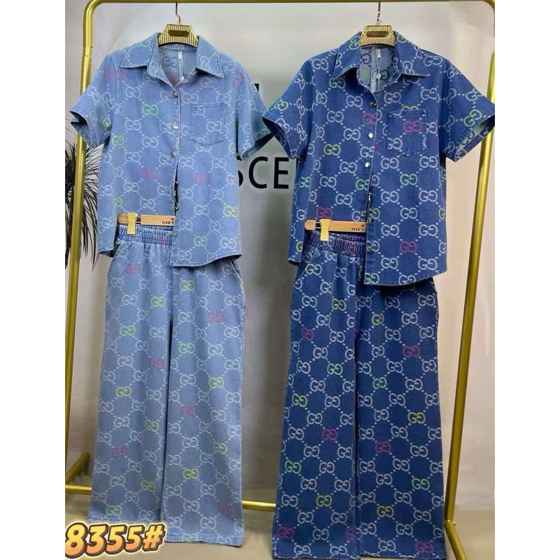 8355SH Denim Terno pants | Shopee Philippines