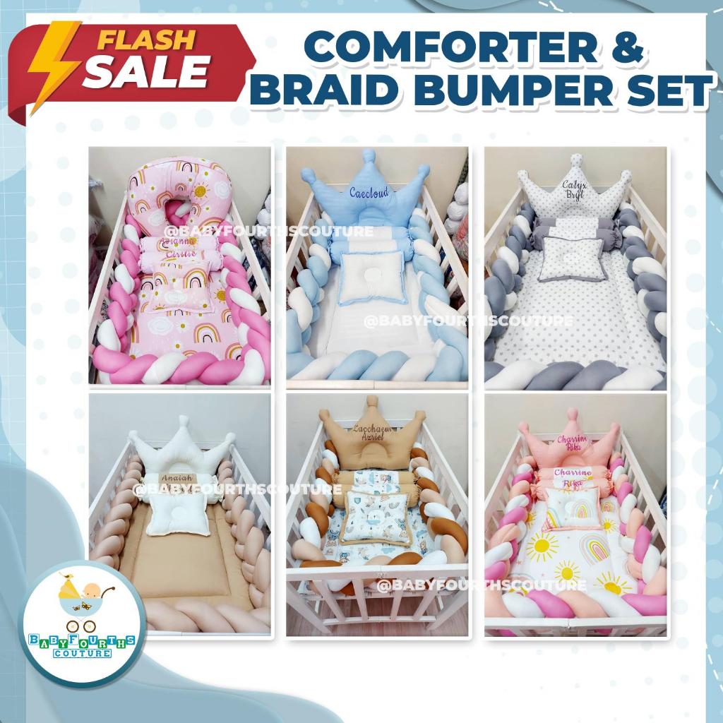 COD Complete Set Comforter and Braid Bumper Set for Baby | Shopee ...