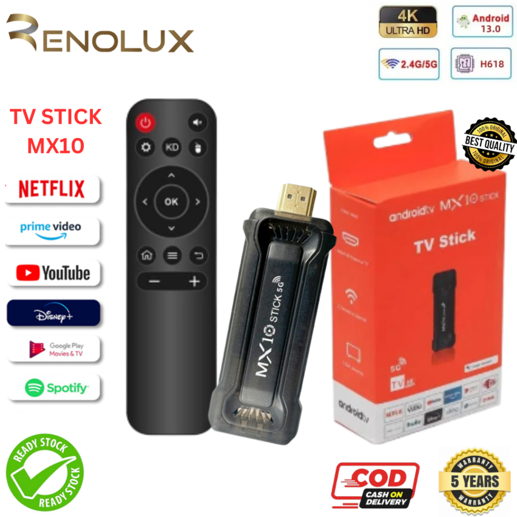 NEW TV Stick MX Android 11.0 HDMI 4+64GB Wifi&Bluetooth Smart Media ...