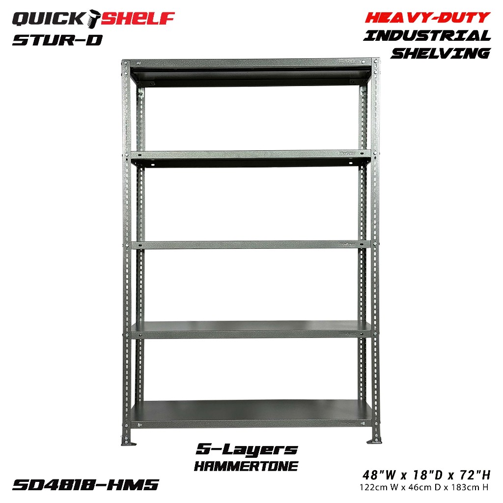 STUR-D Industrial Steel Shelving for Heavy Loads 5 Layers 300Kg/shelf ...