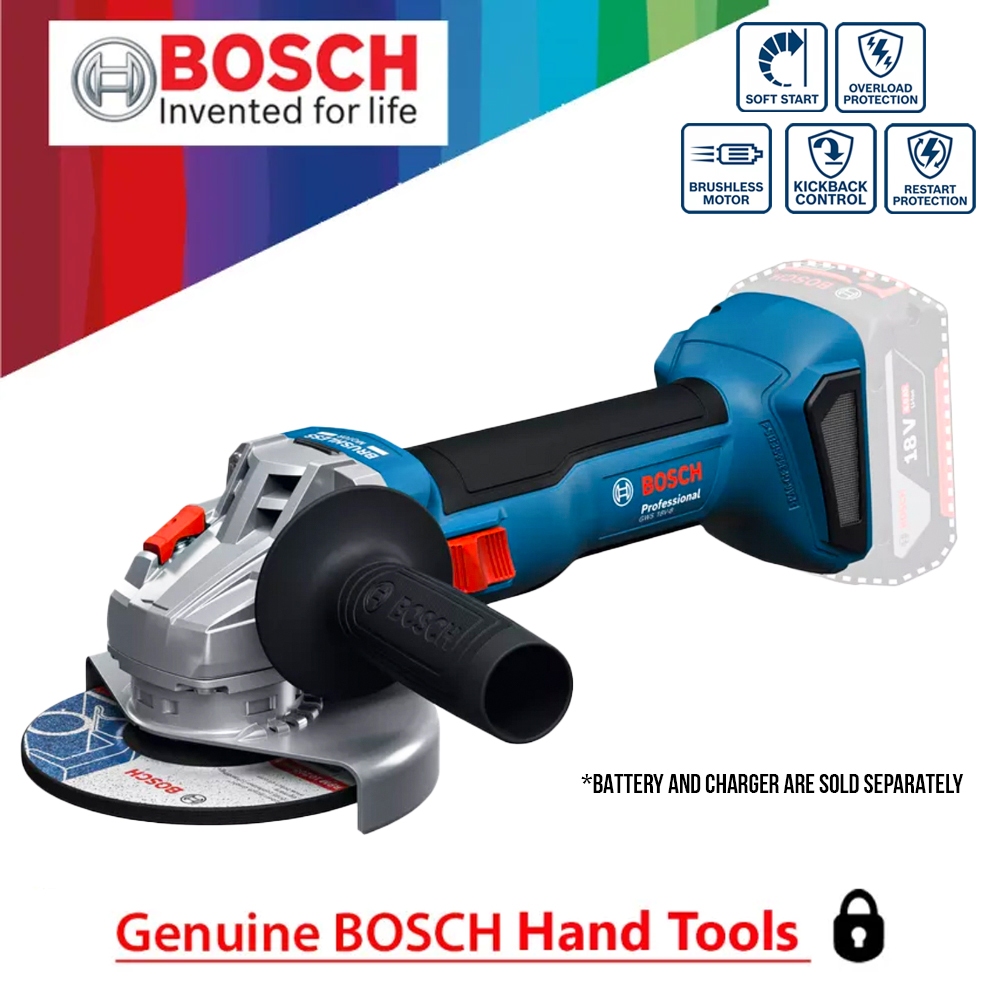 Bosch GWS 18V-8 Brushless Cordless Angle Grinder, up to 800W power ...