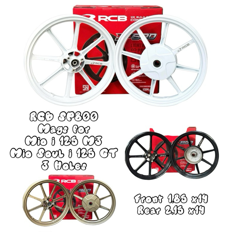 RCB SP800 M3 GT Spokes Mags Mio i 125 M3 Mio Soul i 125 GT 1.85 x 2.15 ...