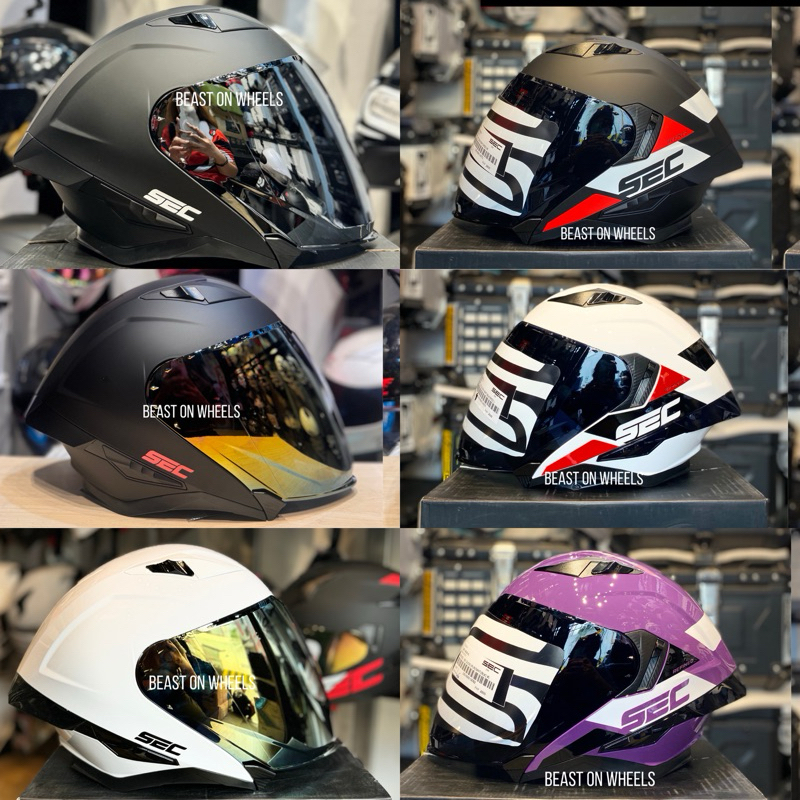 ORIGINAL SEC Refined Half Face Helmet | Shopee Philippines