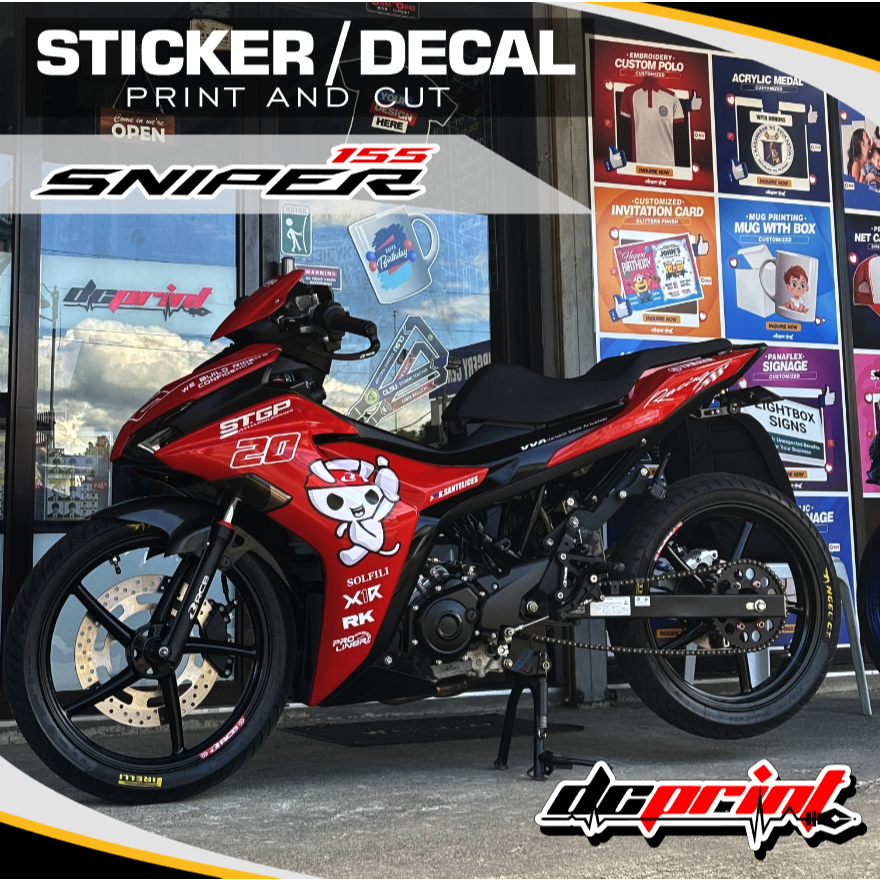 SNIPER 155 RCB DECAL PRINT AND CUT STICKER V3-V4 | Shopee Philippines