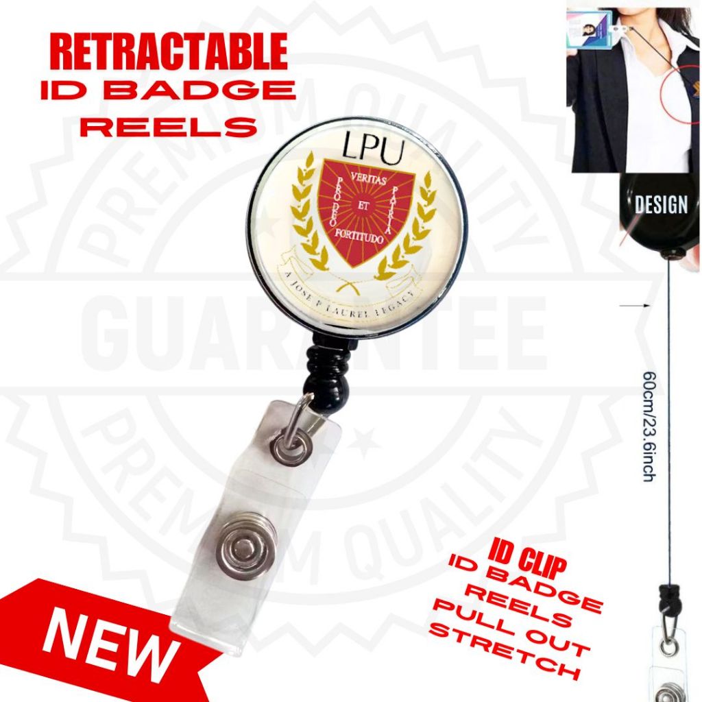 New Lyceum of the Phils LPU Retractable Id Badge reels Id Clip holder ...