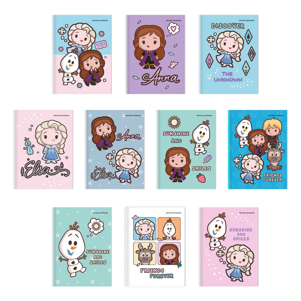 Set of 10 Orions Disney Frozen Chibi Writing Notebook 80 Leaves ...