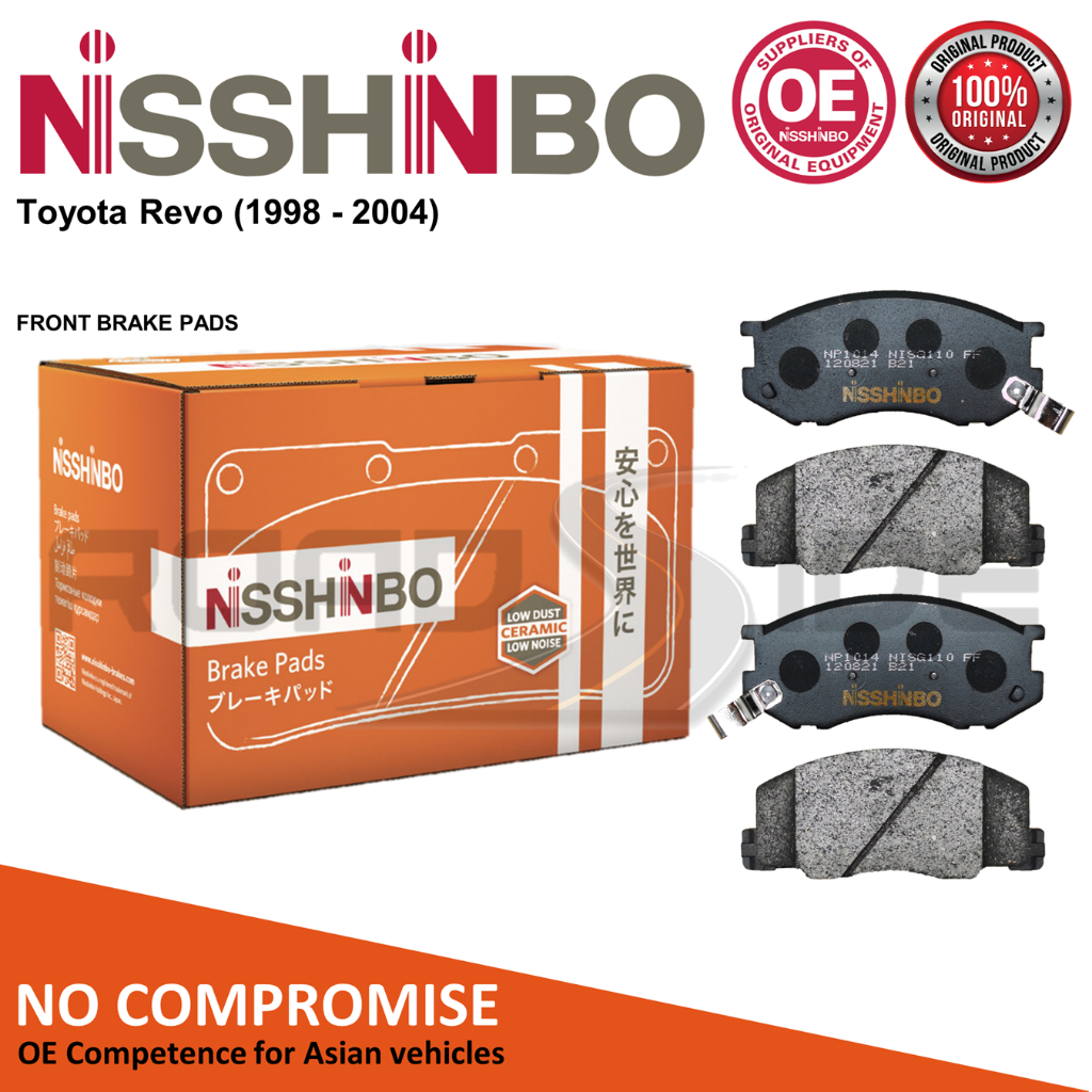 Nisshinbo Front Brake Pads for Toyota Revo (1998 - 2004) | Shopee ...