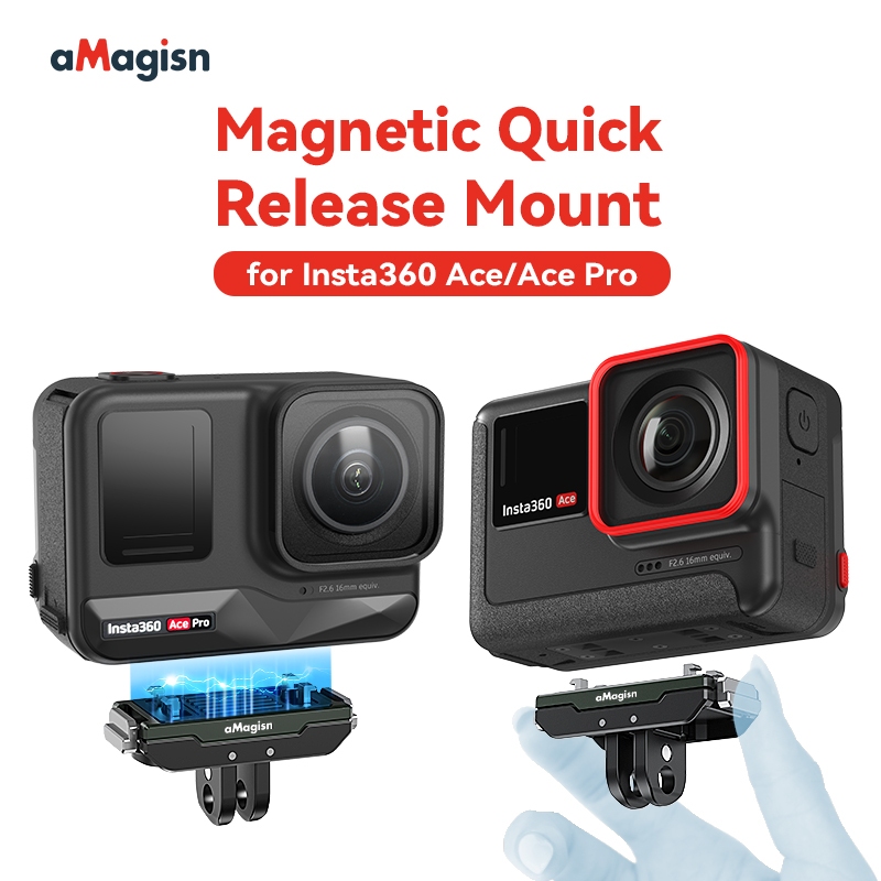 aMagisn Insta360 Ace, Pro, Pro 2 Compact Foldable Quick-Release Mount ...