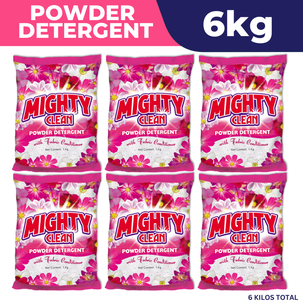 Mighty Clean Detergent Powder Floral Blossom - Powder (Pink) - SET 6 ...