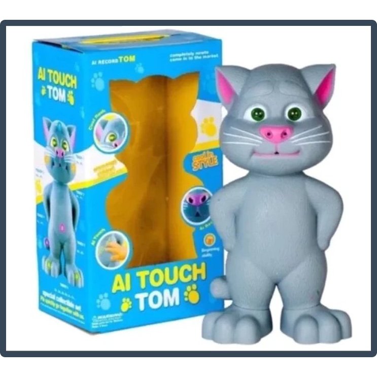 AI Touch talking Tom Cat children's gifts, early childhood talking toy ...