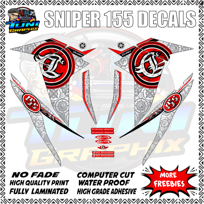 SNIPER 155 EXTREME SPIRIT 2025 DECALS - High Quality Print, Laminated ...