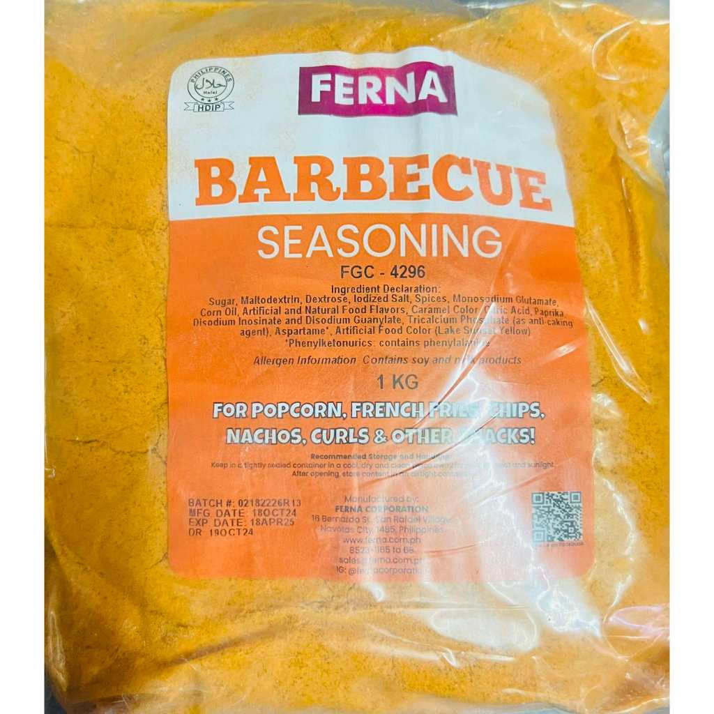 BARBERCUE POWDER SEASONING FERNA 1KG | Shopee Philippines