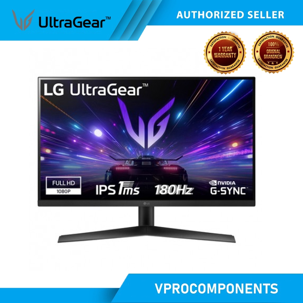 LG 27GS60F-B 27" ULTRAGEAR IPS 180Hz FHD 1920x1080 1ms G-Sync ...