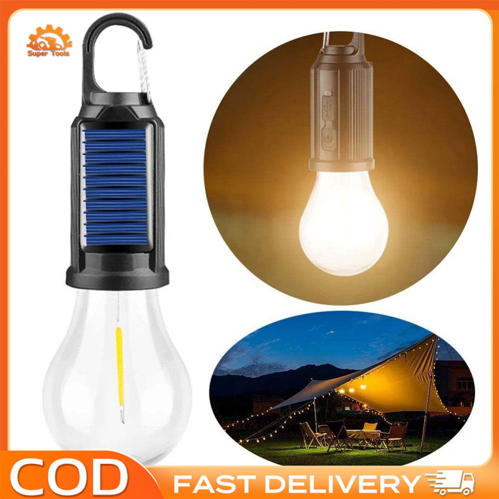 Solar Camping Light Outdoor Waterproof Light Bulb Portable LED Tungsten ...