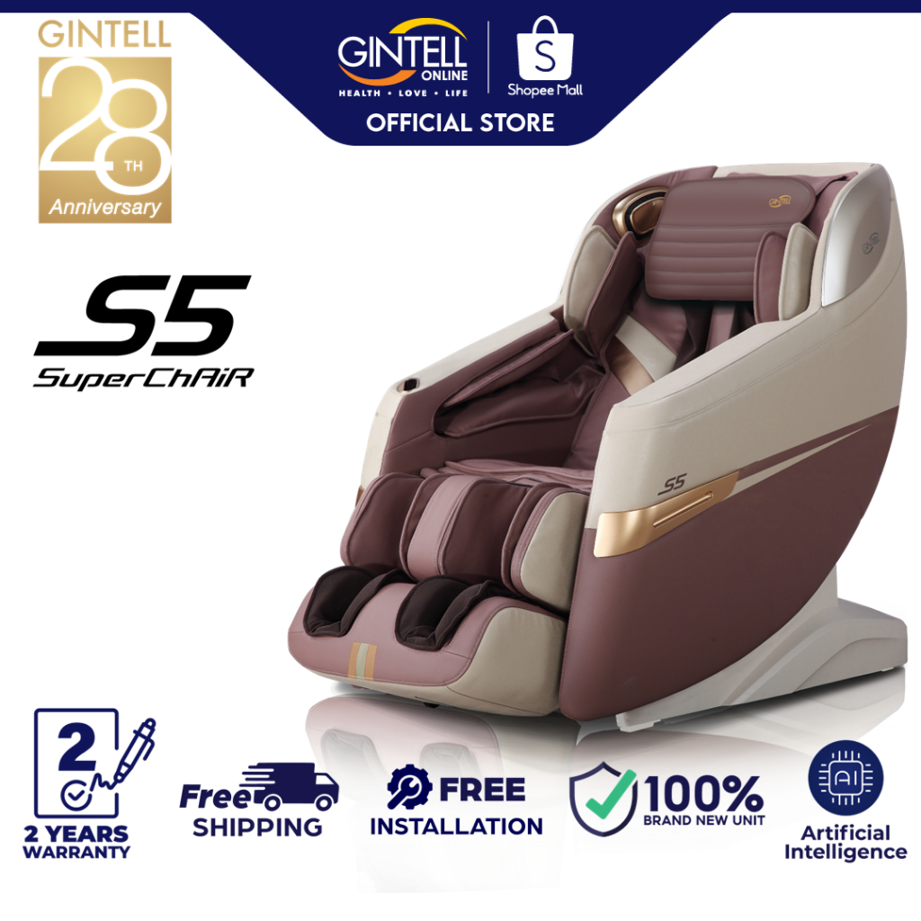 GINTELL S5 SuperChAiR Massage Chair - 150cm (L) x 77cm (W) x 87cm (H ...